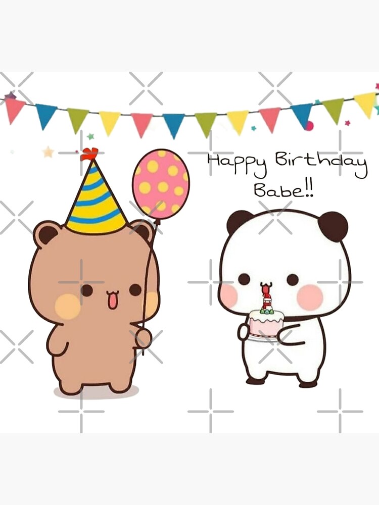 "BuBu Panda celebrating her DuDu Bear’s Birthday ️" Greeting Card for ...