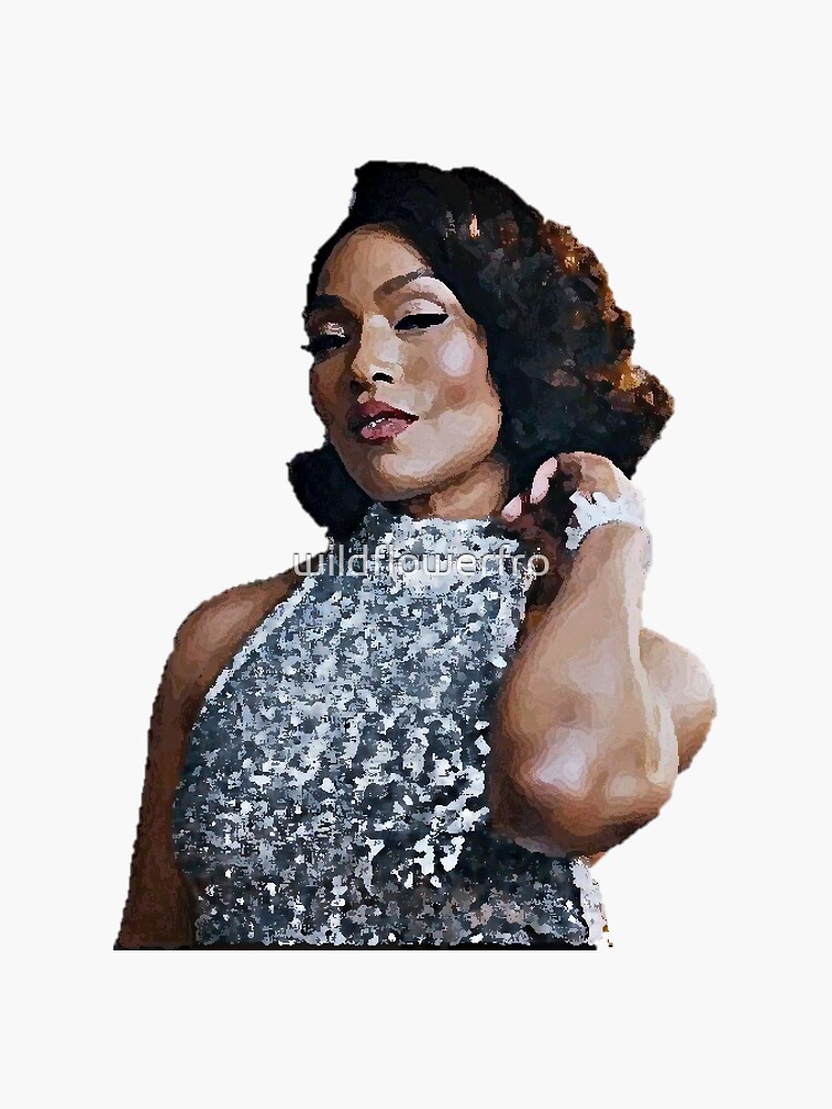 "Angela" Sticker for Sale by wildflowerfro | Redbubble