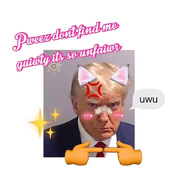 "uwu Trump Mugshot Meme" Sticker for Sale by Maxx Merrill | Redbubble