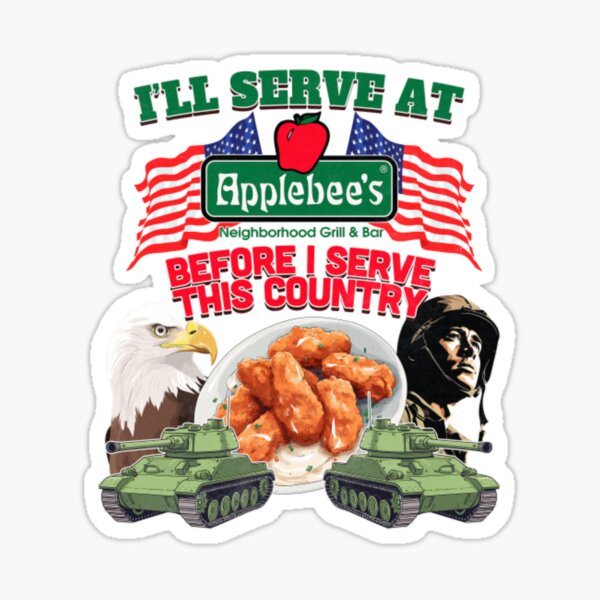 "ZHC I'll Serve At Applebee's Before I Serve This Country " Sticker for ...