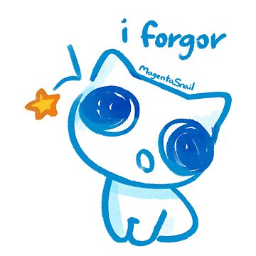 "ADHD Creature - i forgor" Sticker for Sale by MagentaSnail | Redbubble