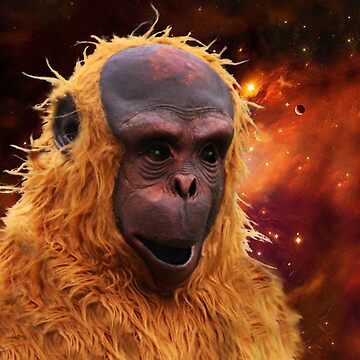 "Alien Ape from Outer Space " Sticker for Sale by Heather Friedman ...