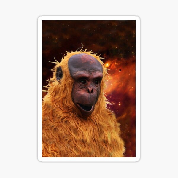 "Alien Ape from Outer Space " Sticker for Sale by Heather Friedman ...