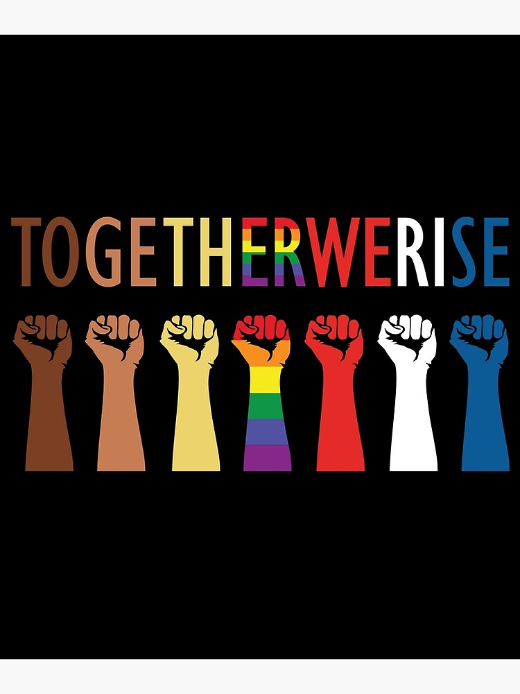 "Together We Rise Unity Design" Poster for Sale by groovezero | Redbubble