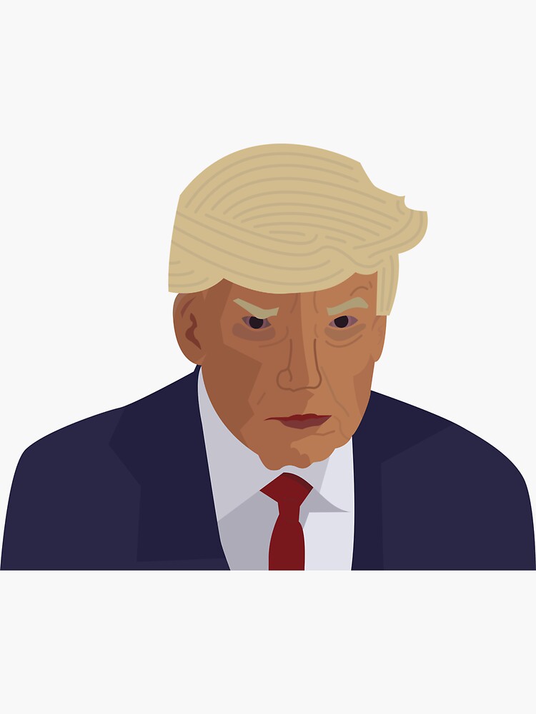 "Donald Trump Mugshot - Vector Art" Sticker for Sale by elshoppe ...