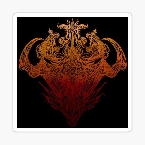 "Mythical Beast Head" Sticker for Sale by TheGoldenRabbit | Redbubble