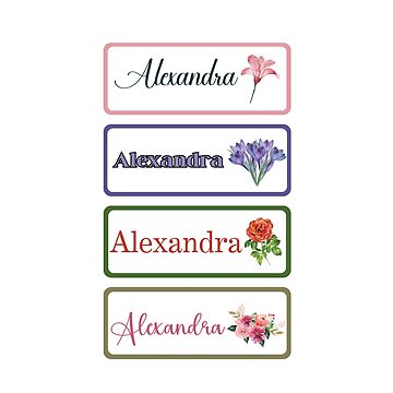 "Alexandra Name Sticker Pack" Sticker for Sale by nmalarcher | Redbubble
