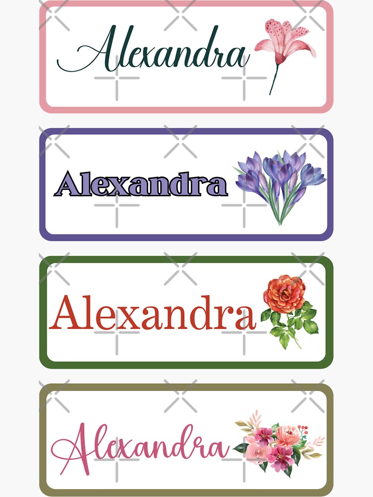 "Alexandra Name Sticker Pack" Sticker for Sale by nmalarcher | Redbubble