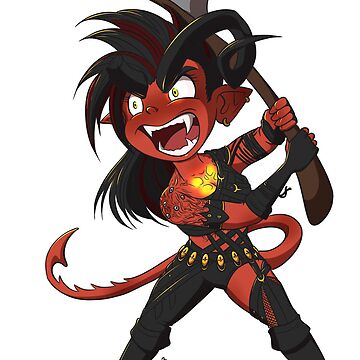 "Chibi Karlach Rage" Sticker for Sale by KriticalKez | Redbubble
