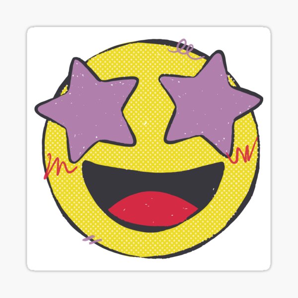 "star face" Sticker by Anyloib | Redbubble