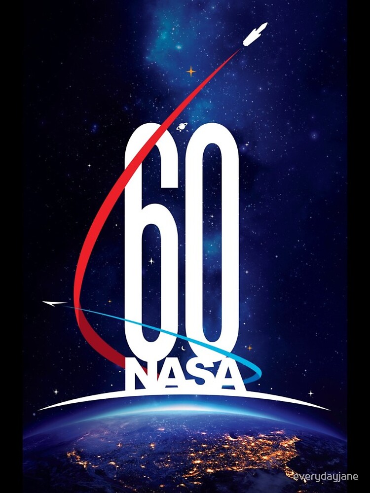 "NASA 60th Anniversary Logo Phone Case - 60 years in Space - Celebrate ...