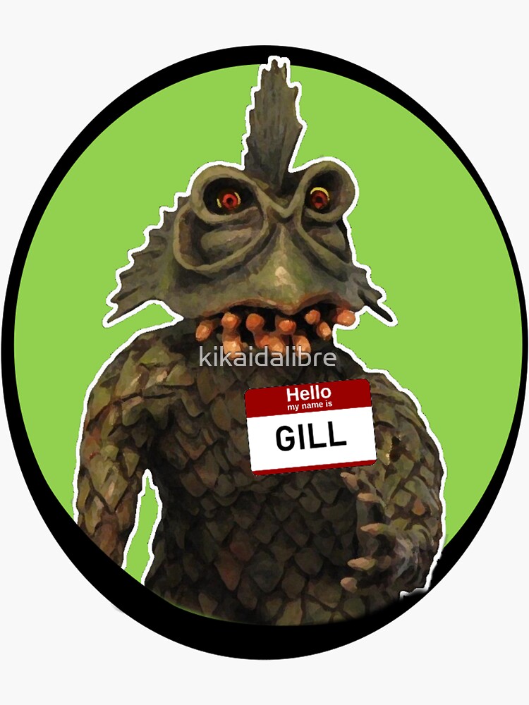 "HELLO MY NAME IS GILL" Sticker for Sale by kikaidalibre | Redbubble