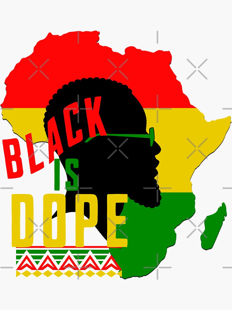 "Black is dope African American man " Sticker for Sale by gigipl7 ...