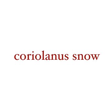 "Coriolanus Snow" Sticker for Sale by PanemPrints | Redbubble
