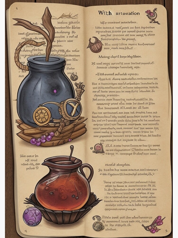"Elixir Vintage Patent Recipe Sheet Grimoire" Poster for Sale by ...