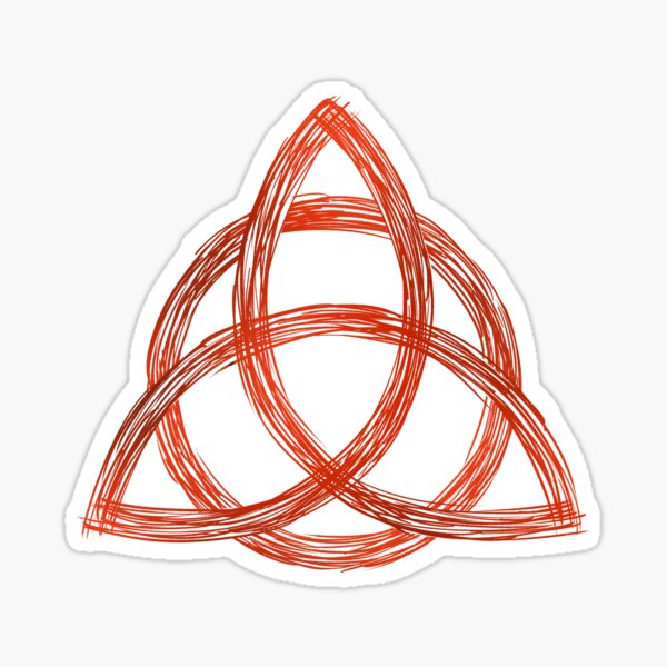 "Red Charmed Sign / Triquetra / Witches Knot / Witch Symbol / Drawing ...