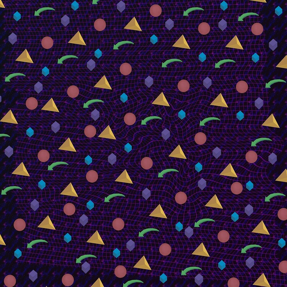 "Vaporwave Pattern" by GeeBeeKay | Redbubble