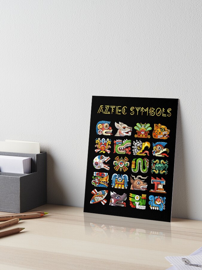 "Aztec Glyph Symbols" Art Board Print for Sale by underheaven | Redbubble