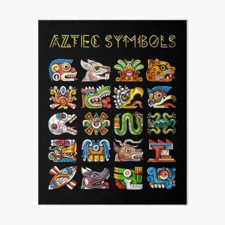 "Aztec Glyph Symbols" Art Board Print for Sale by underheaven | Redbubble