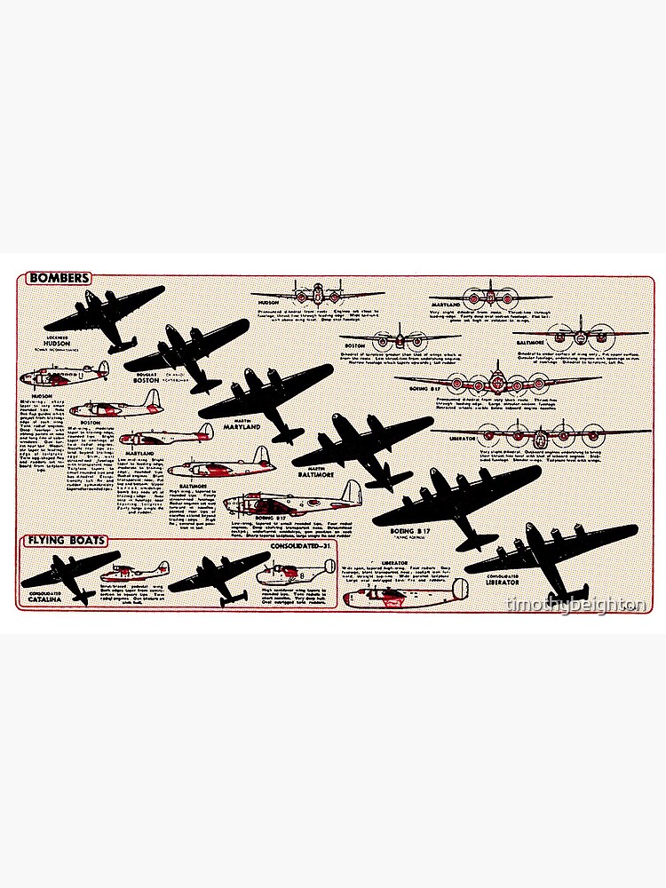 "Identification charts USAAF WW2." Photographic Print by ...