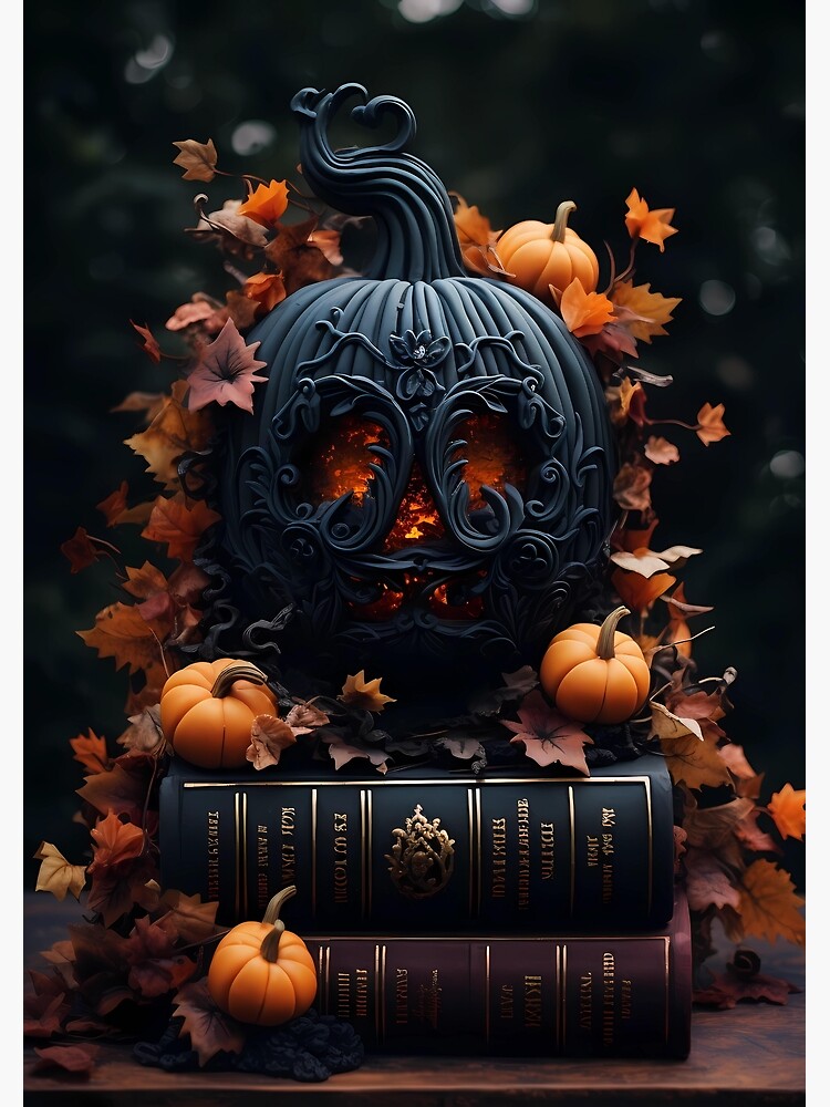 "evil pumpkin cottage dark academia gothic cottagecore decor" Art Print ...