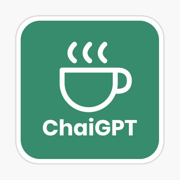 "ChaiGPT - Chai Tea - ChatGPT Style (White-Green)" Sticker for Sale by ...