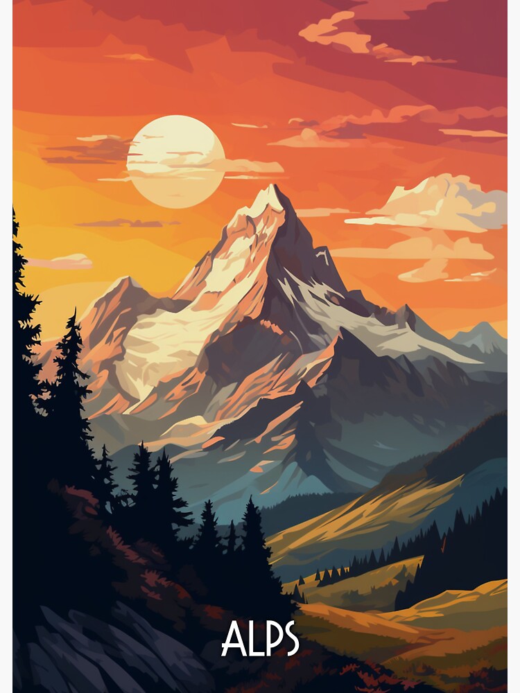 "Alps" Sticker for Sale by Durro | Redbubble