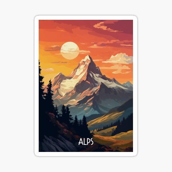 "Alps" Sticker for Sale by Durro | Redbubble
