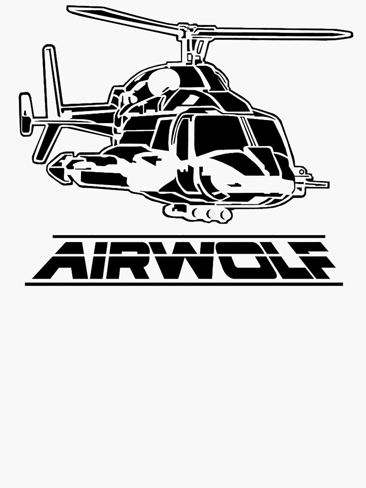 "Airwolf " Sticker for Sale by YUSHANAENTENO | Redbubble