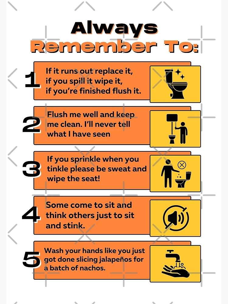Restroom Etiquette Poster