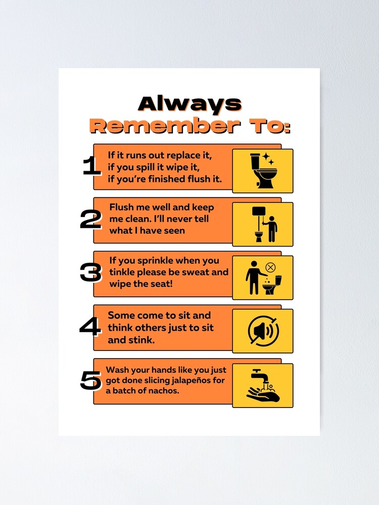 Restroom Etiquette Poster