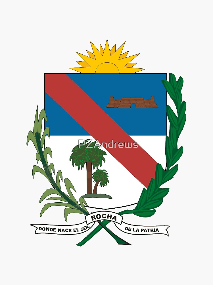 "Coat of Arms of Rocha Department, Uruguay" Sticker by PZAndrews ...
