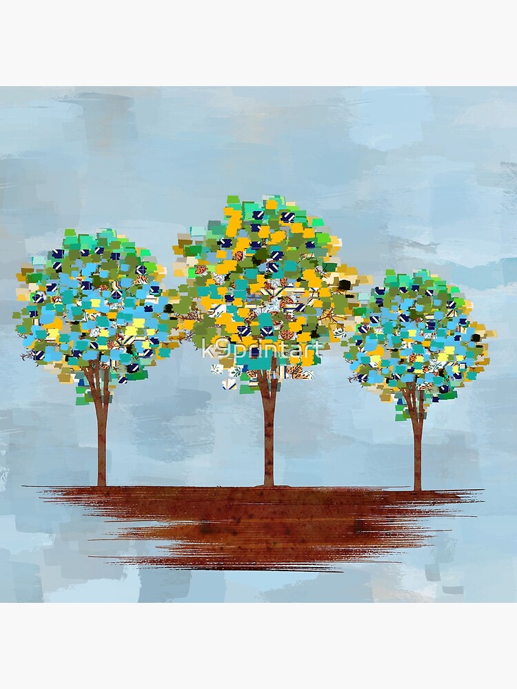 "Painted Trees Digital art composition" Poster by k9printart | Redbubble