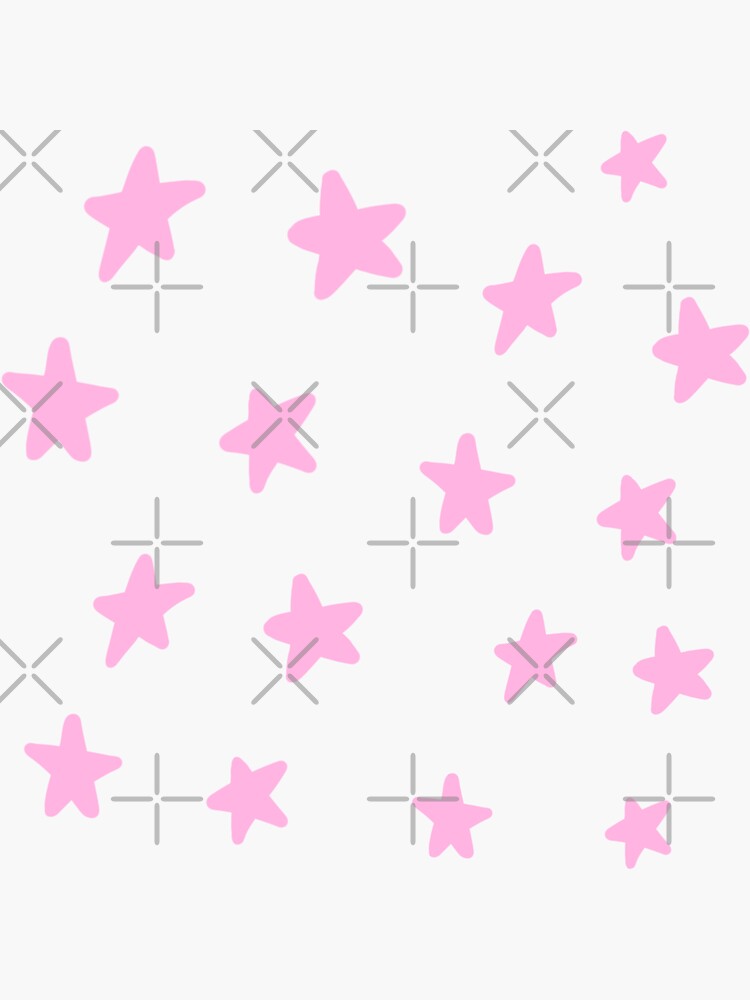 "Mini pastel pink stars sticker pack " Sticker for Sale by itsmacasim ...