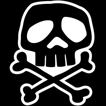 "Old School Punk Rock Skull (black)" Sticker for Sale by muskitt ...