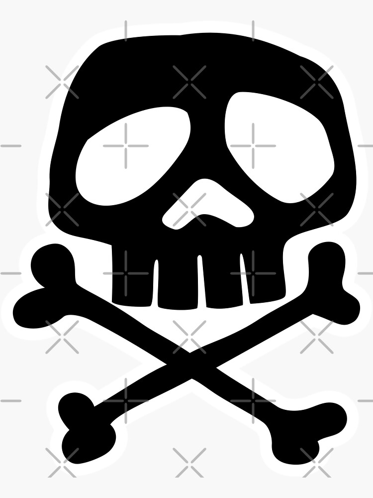 "Old School Punk Rock Skull (black)" Sticker for Sale by muskitt ...