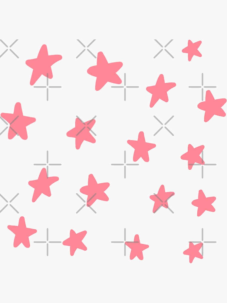 "Pastel red stars sticker pack " Sticker for Sale by itsmacasim | Redbubble