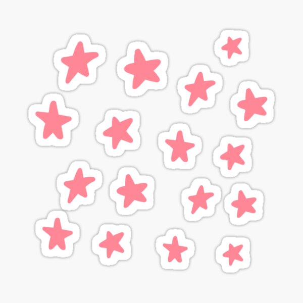 "Pastel red stars sticker pack " Sticker for Sale by itsmacasim | Redbubble