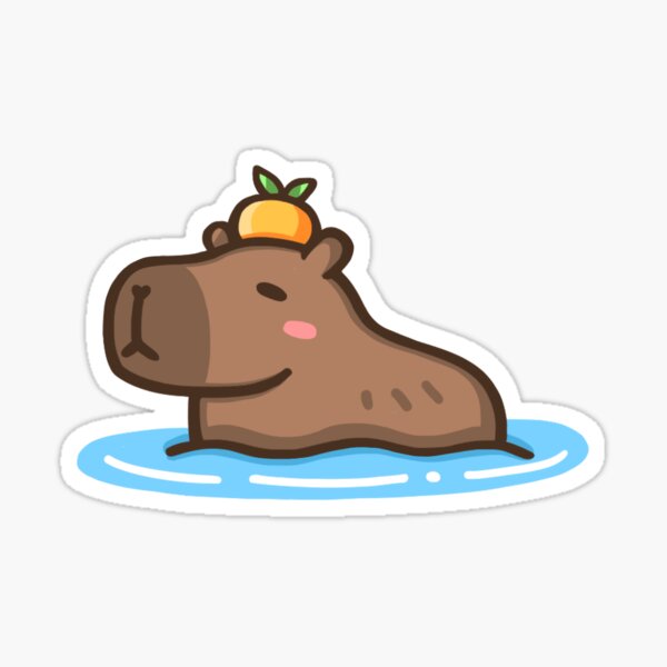 "Swimming Capybara Chilling" Sticker for Sale by devonazure | Redbubble
