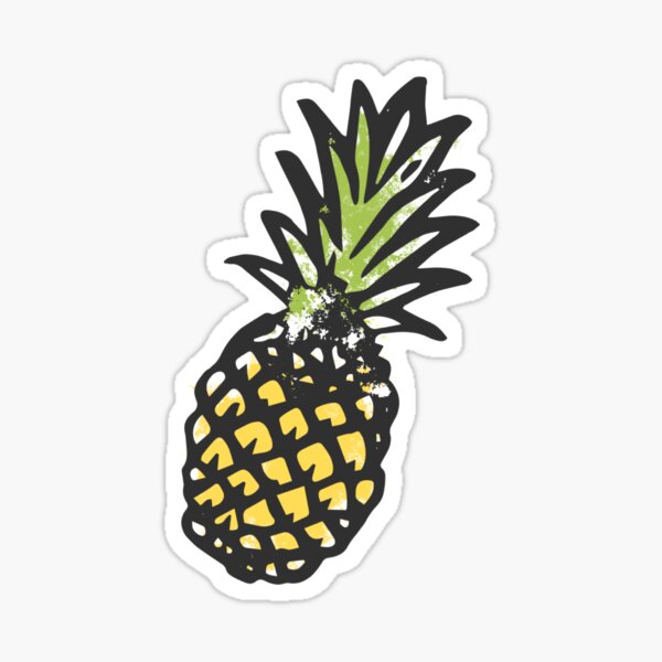 "Pineapple" Sticker by moonandstarco | Redbubble
