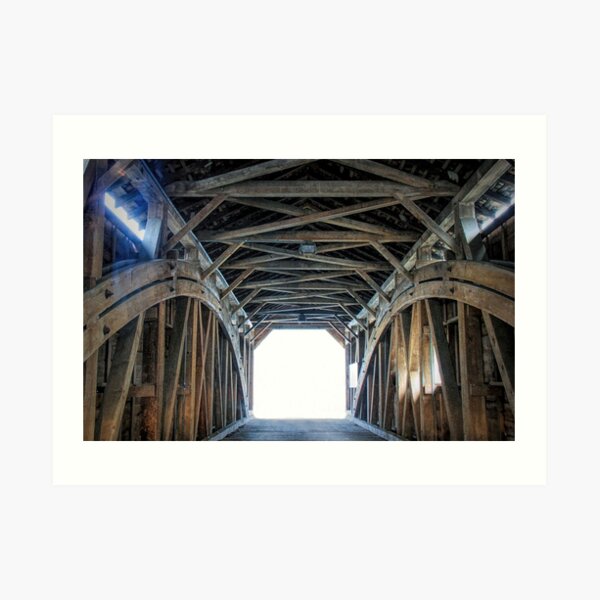 "Gibson's Covered Bridge in Downingtown, PA" Art Print by pollypeacock ...