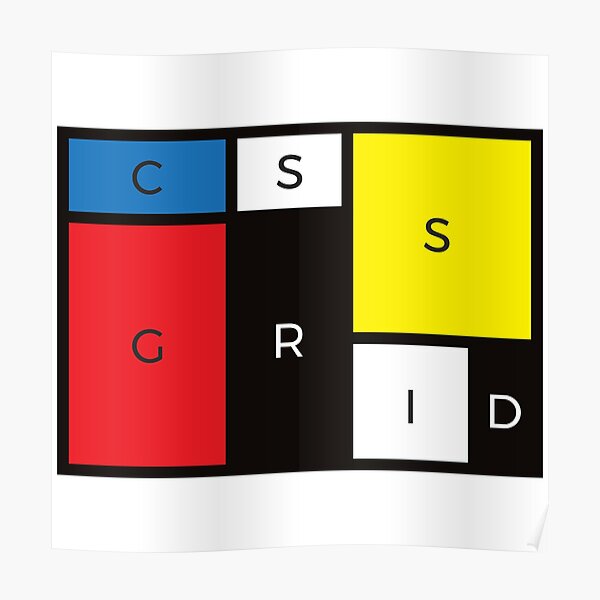 "CSS grid" Poster by BeesKneez | Redbubble