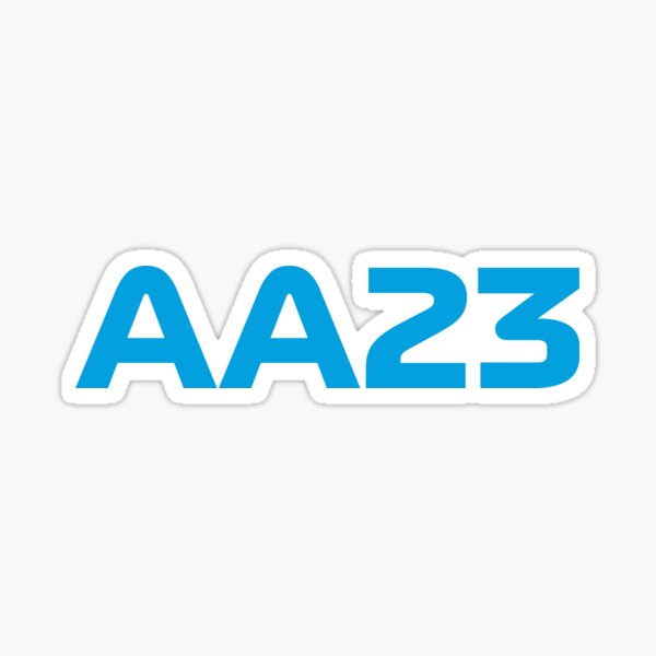 "AA23 Alex Albon" Sticker for Sale by RaceTrack Outlines | Redbubble