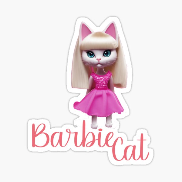 "Barbie Cat" Sticker for Sale by SRedha | Redbubble