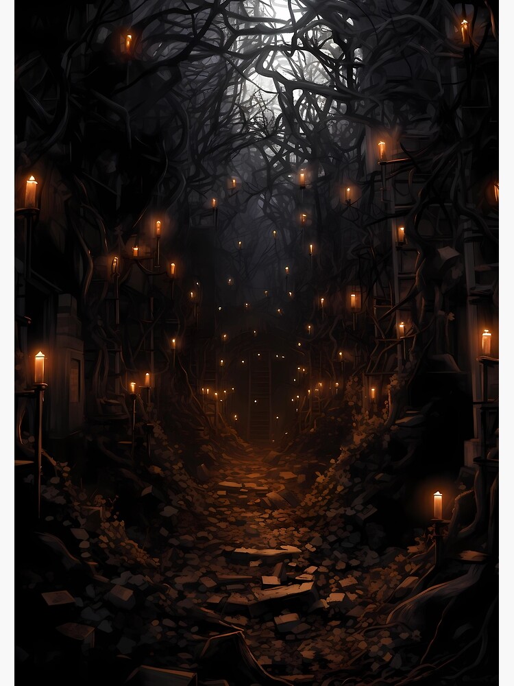 "The haunted alley dark academia gothic cottagecore decor" Art Print ...