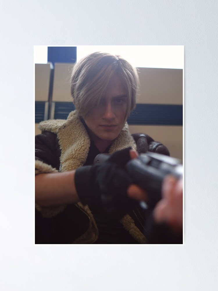 "Leon Kennedy Resident Evil 4 Remake Cosplay Print" Poster for Sale by ...