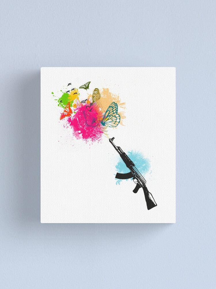 "AK 47 flowers illustration" Canvas Print by bernardojbp | Redbubble
