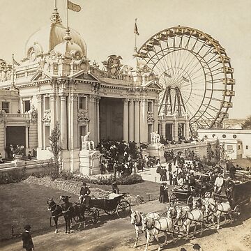 "World's First Ferris Wheel Invented by George Ferris" Sticker for Sale ...