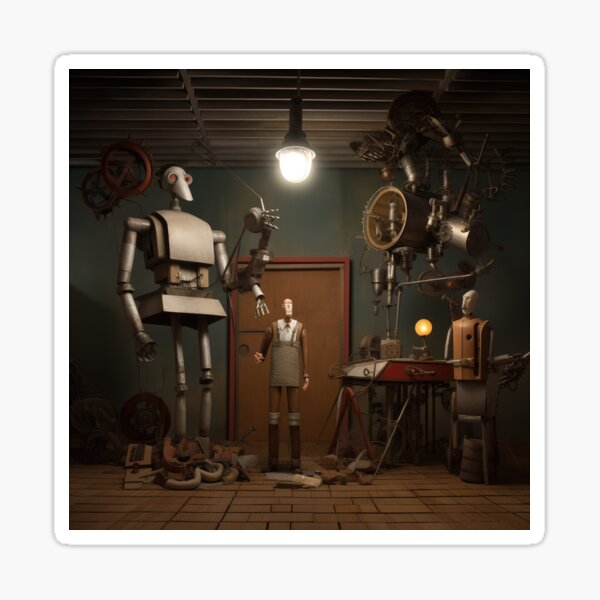 "All Robots Are Functional" Sticker for Sale by Peter LOPEZ | Redbubble