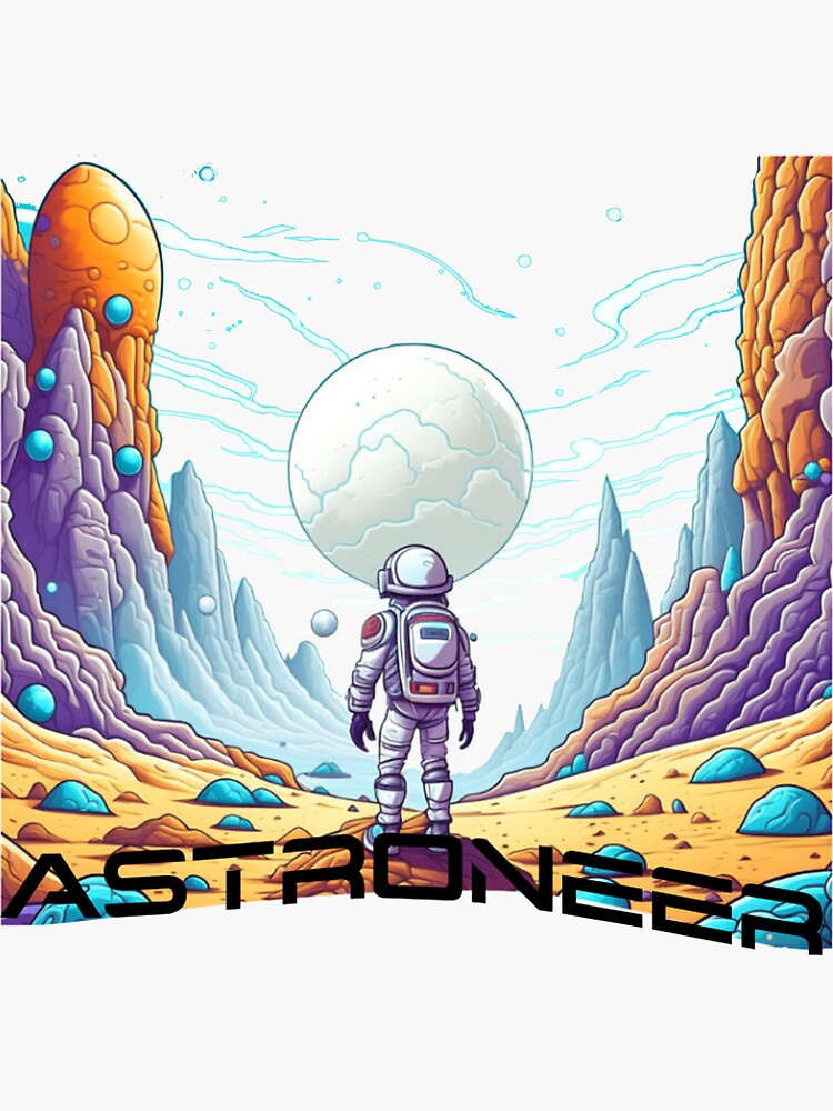 "Astroneer Astronaut Space Graphic" Sticker for Sale by Senio- | Redbubble